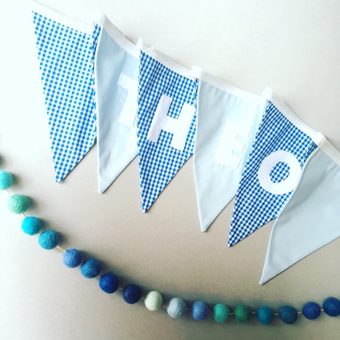 Personalised Bunting Personalized Bunting Gingham Bunting | Etsy