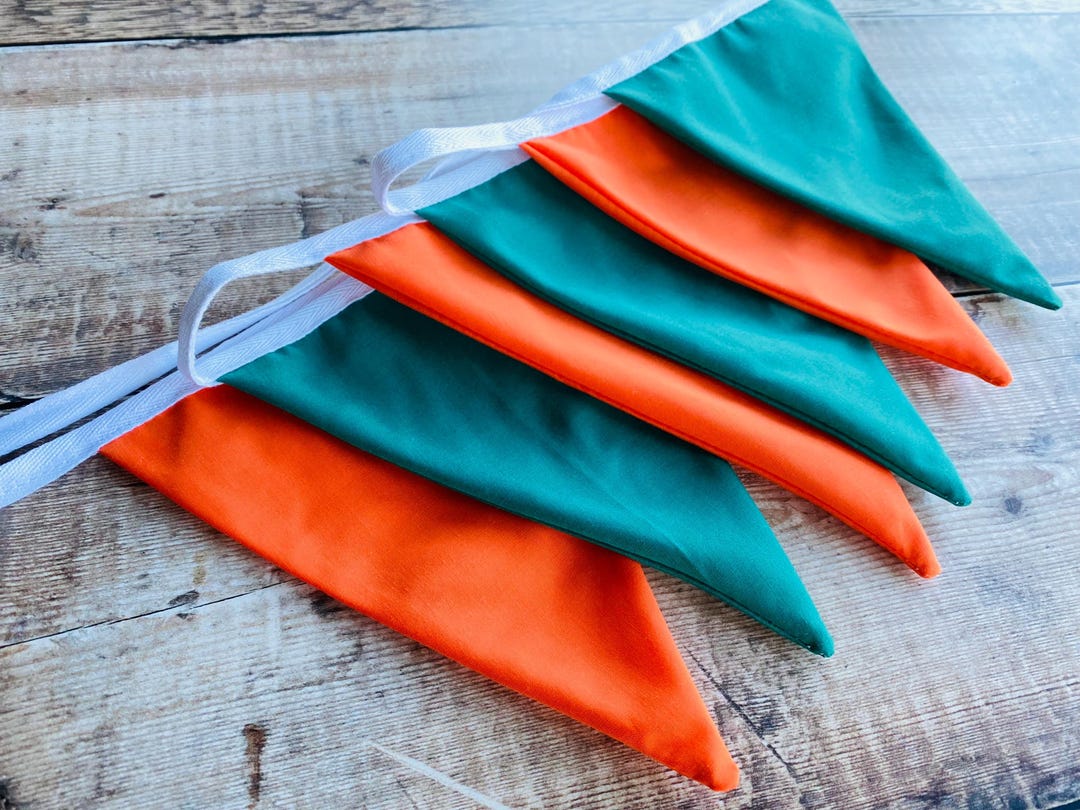 Orange and Green Bunting, Choose Your Own Colours Party Banner - Etsy UK
