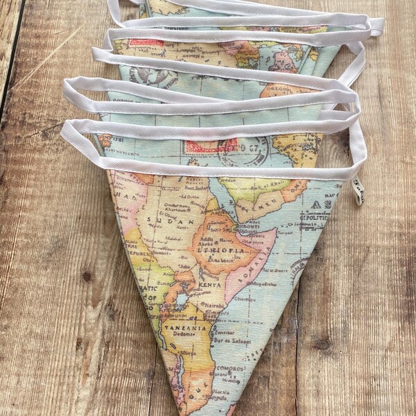 Map bunting - Etsy