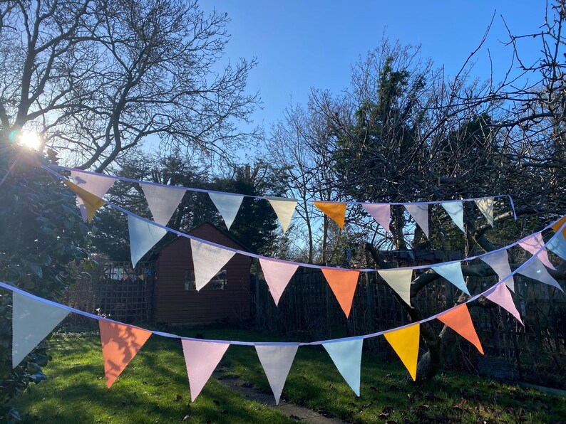 Long Handmade Wedding Bunting: Outdoor Garden Party Banner - Etsy