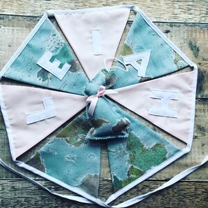 World Map Bunting, World Map, Map Bunting, Personalised Bunting ...