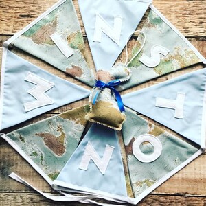 World Map Bunting World Map Map Bunting Personalised - Etsy