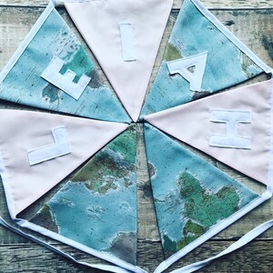 World Map Bunting, World Map, Map Bunting, Personalised Bunting ...