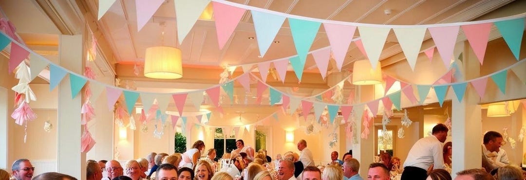 Banderines de boda, banderines de boda en colores pastel, banderines ...