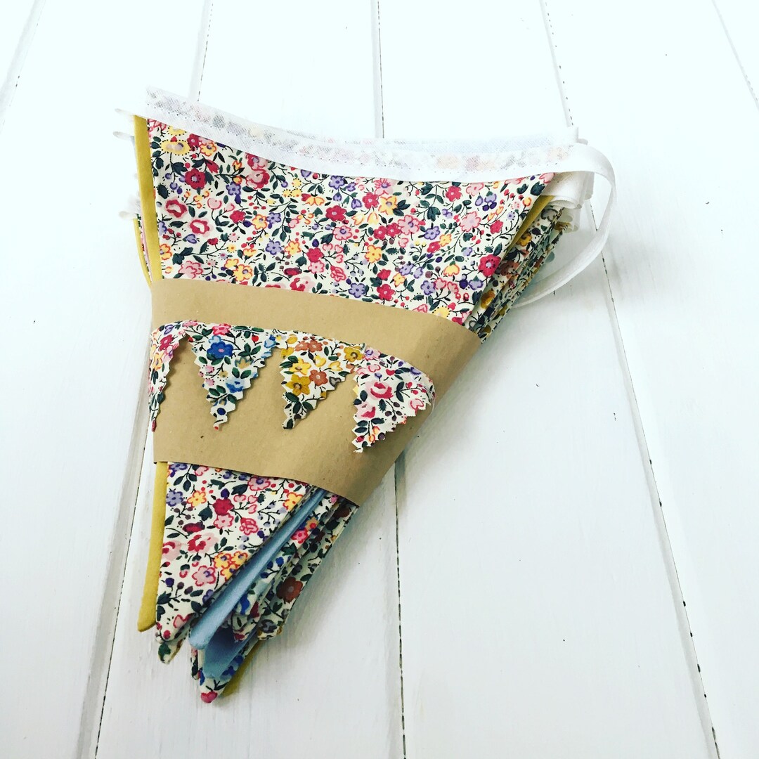 Handmade Floral Fabric Bunting: Wedding, Garden Party Decoration - Etsy UK