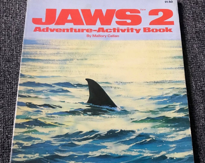 1978 JAWS 2 Adventure Activity Coloring Book! Great White Shark! 64 ...