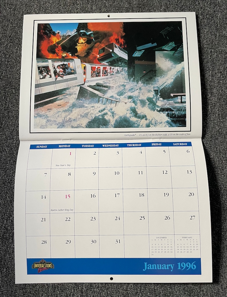 Rare 18 Month 1994-1996 Calendar From Universal Studios Florida! JAWS ...