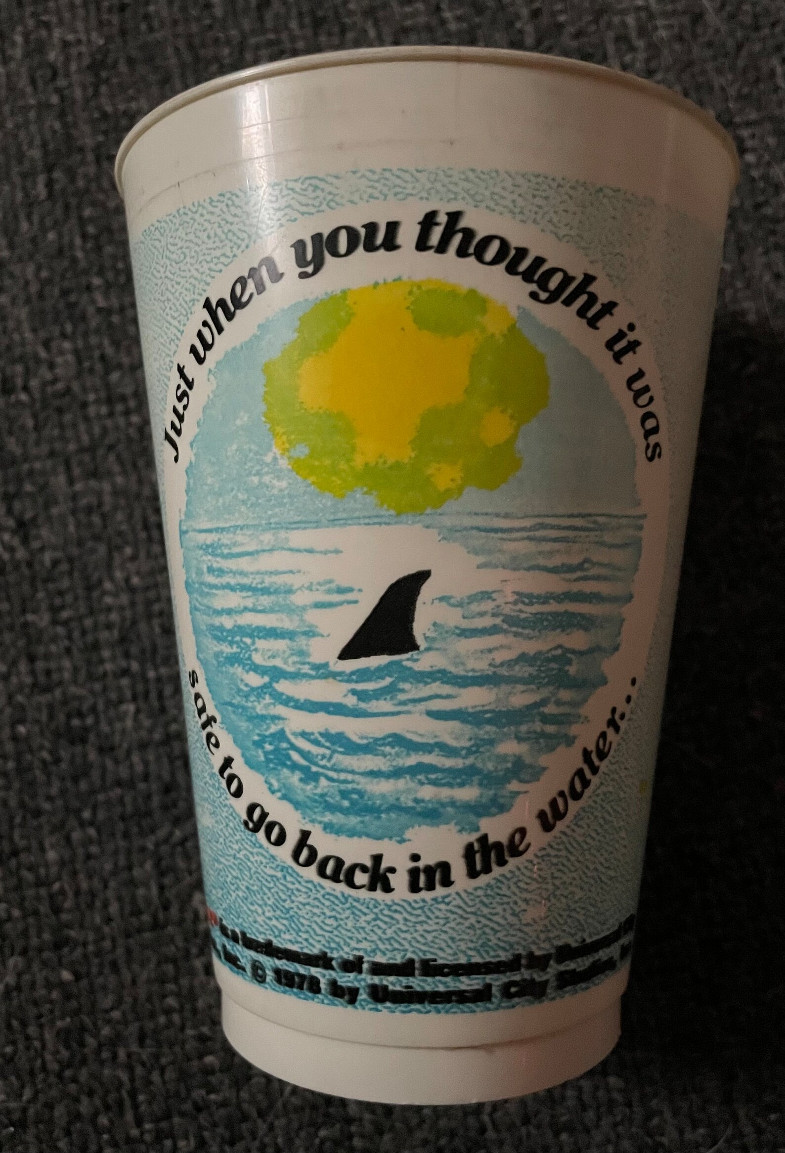 1978 JAWS 2 Plastic Cup! Great White Shark! Roy Scheider! - Etsy