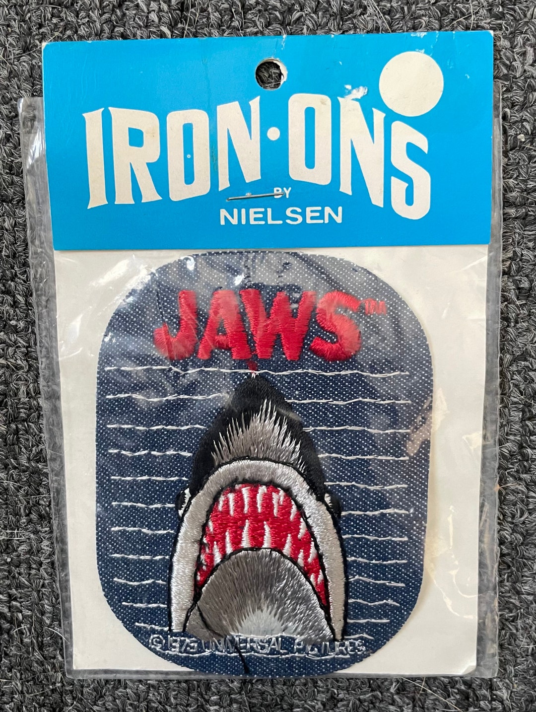 Vintage Official 1975 JAWS Iron on Jean Patch! Factory Sealed! Great ...