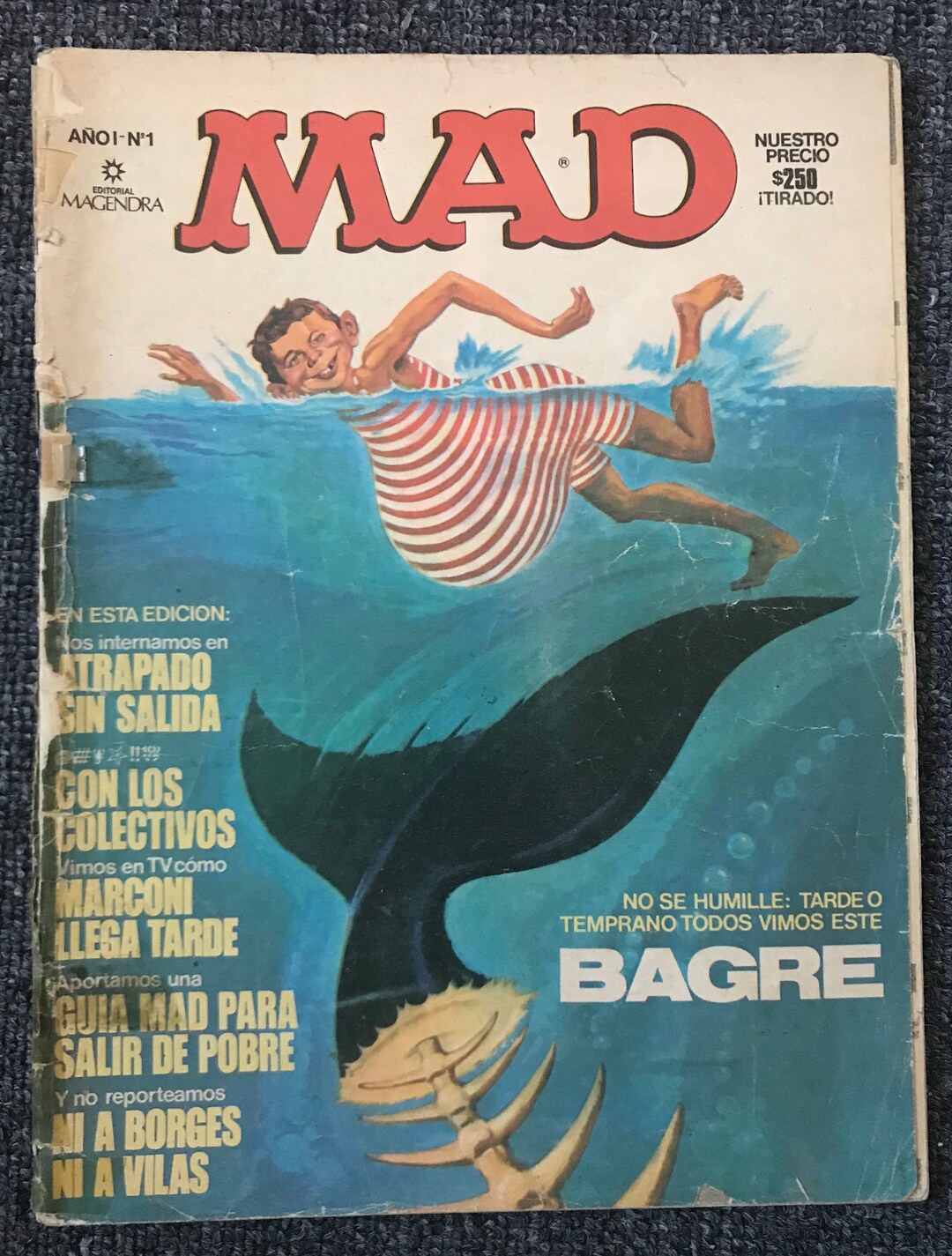 Very Rare JAWS MAD Magazine From Argentina! Alternate Art! Great White ...