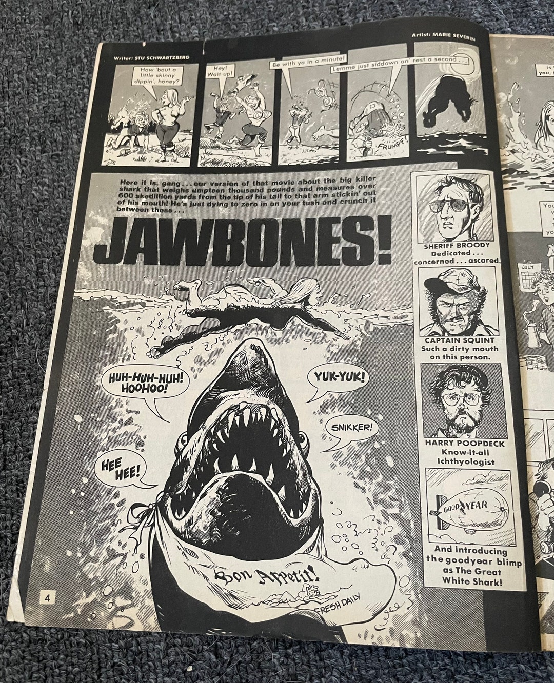 Crazy Magazine Super Special 1977! 8 Page JAWS Spoof! Hard to Find ...