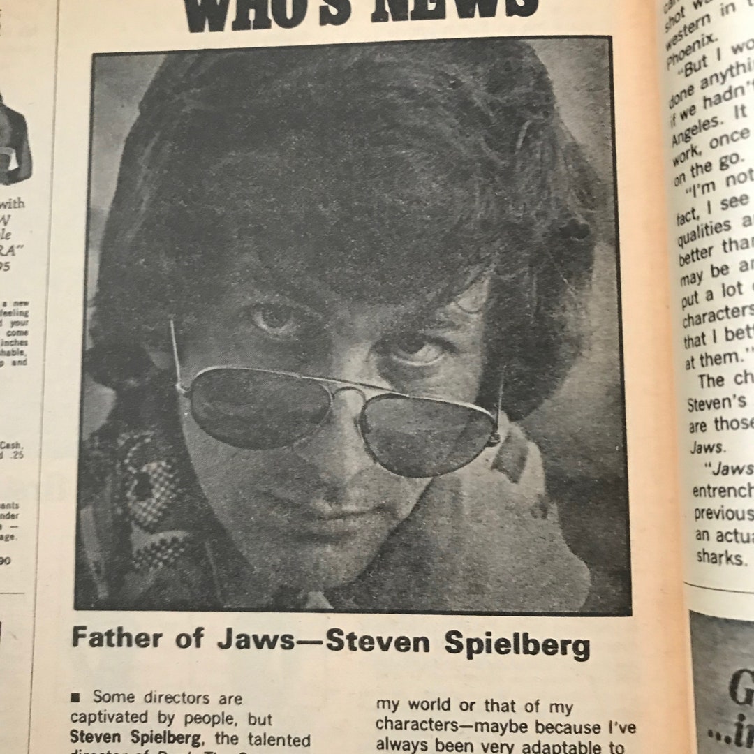 Sept 1975 Modern Screen Magazine! JAWS! Steven Spielberg! Barbra ...