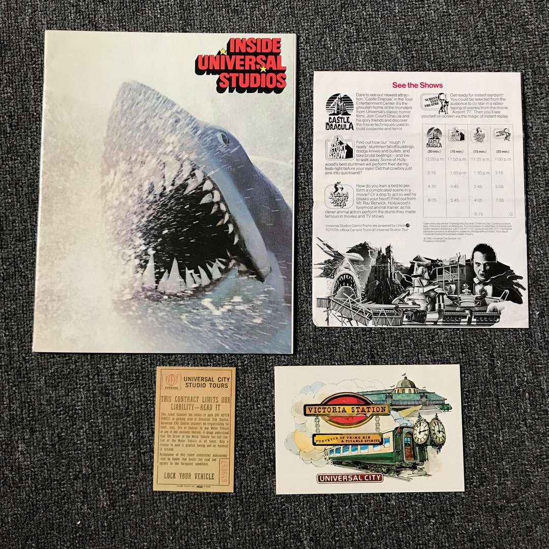 Universal Studios Hollywood California 1980 JAWS Program, Parking ...