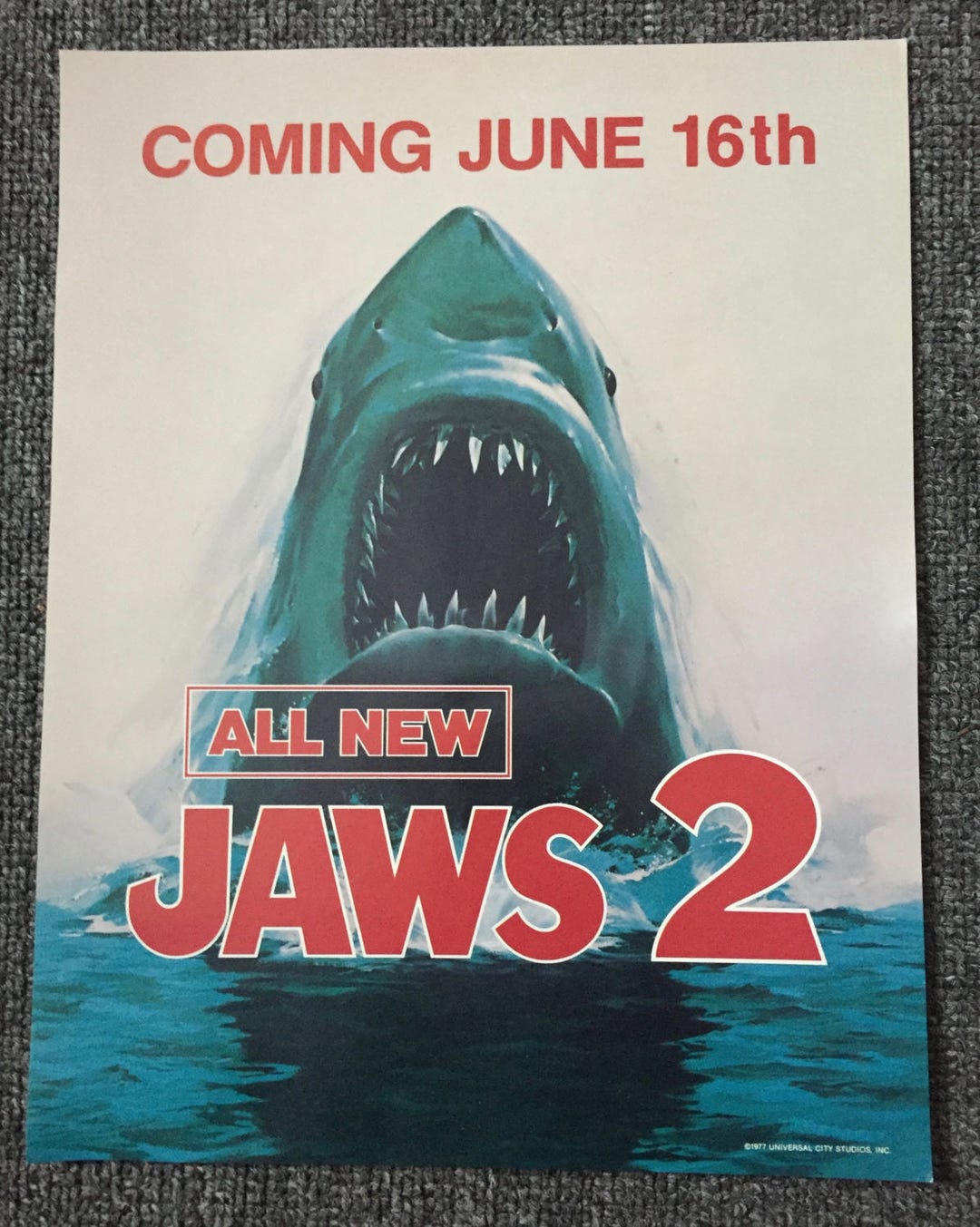 1978 JAWS 2 Newspaper Ad Flyer Roy Scheider Great White Shark Rare ...