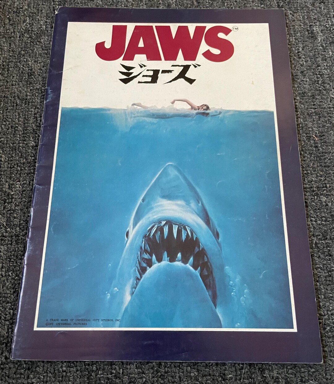 Vintage 1975 JAWS Movie Program From Japan! 28 Pages! Great White Shark ...