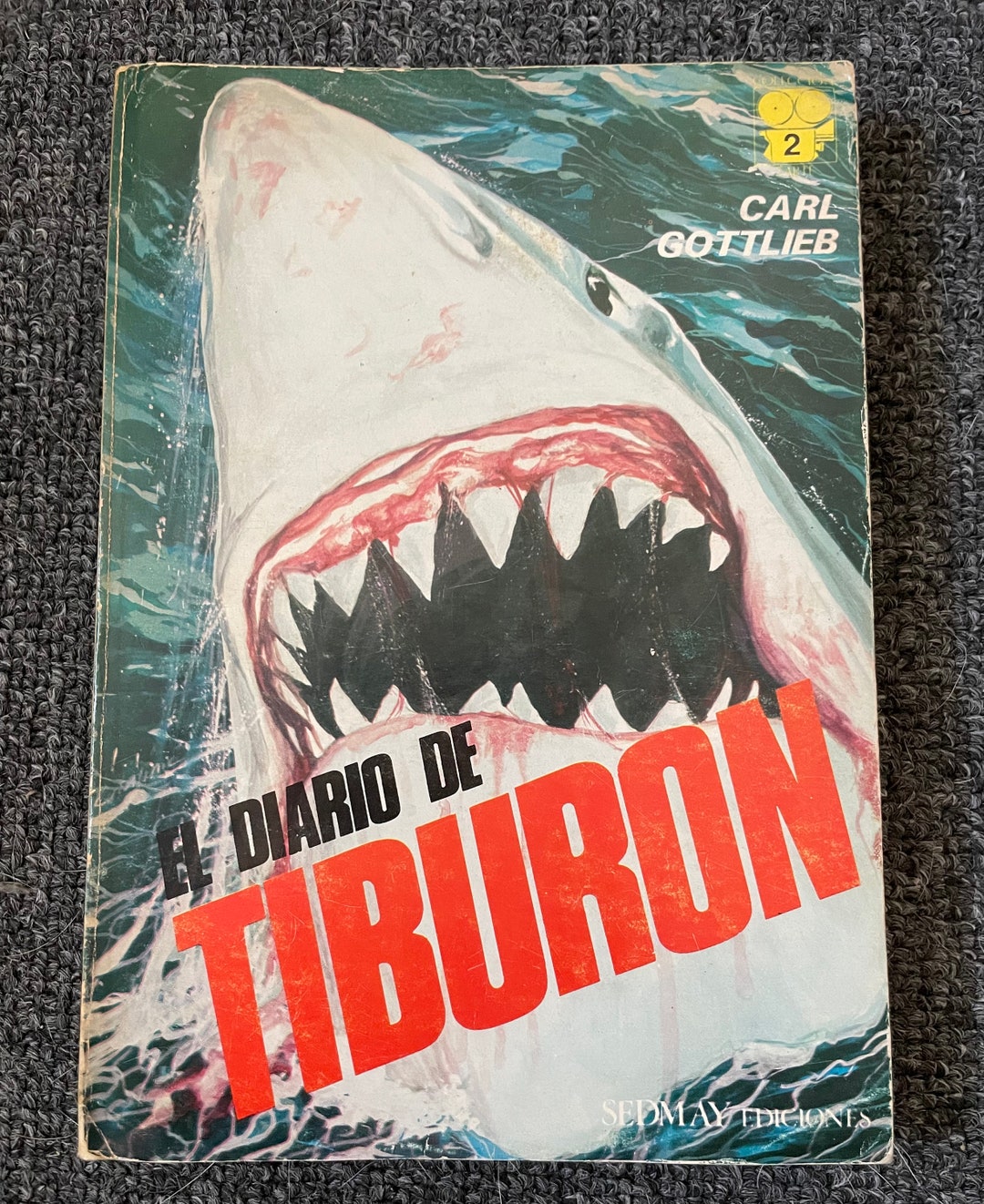 Very Rare the JAWS Log From Spain! 1975 Hardcover Sized Paperback ...