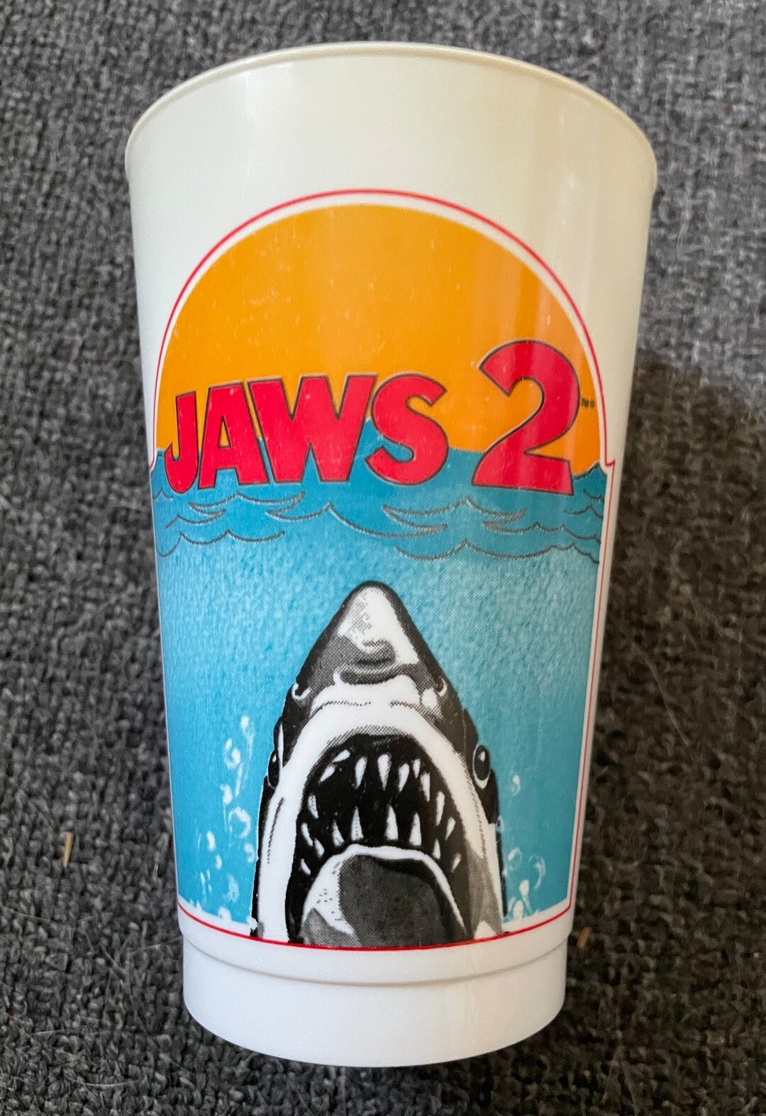 Rare 1978 JAWS 2 Plastic Cup! Coca Cola! Coke! Great White Shark! Roy ...