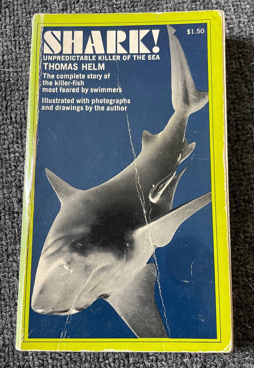 1975 Shark! Unpredictable Killer of the Sea Paperback Book! JAWS Craze ...