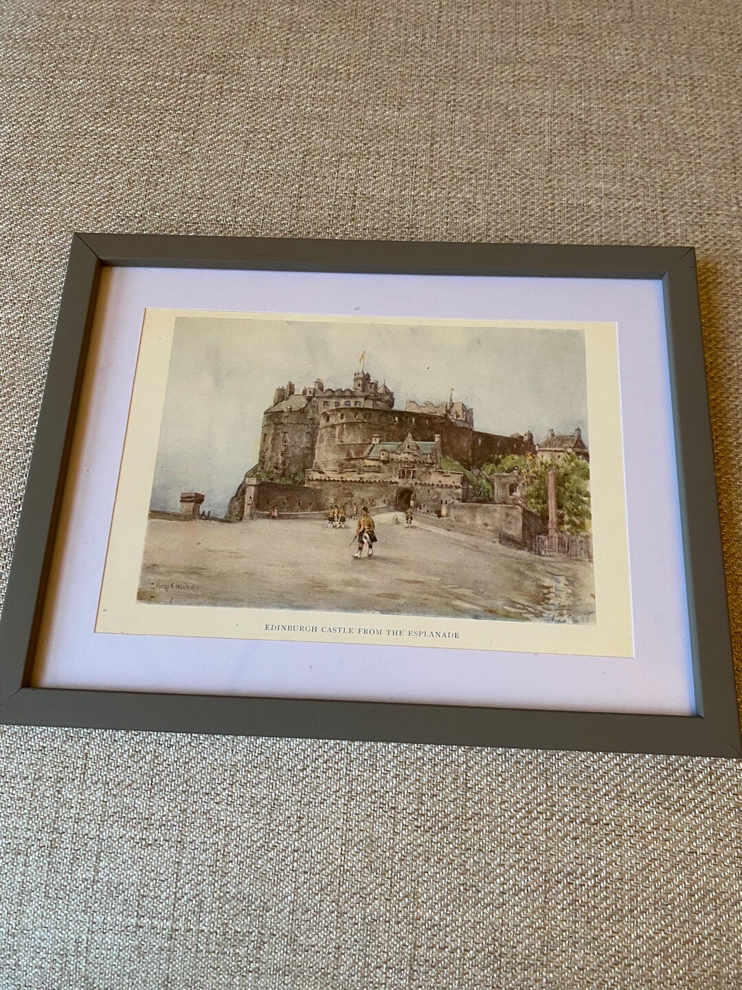Edinburgh Castle Picture 1920 Framed - Etsy