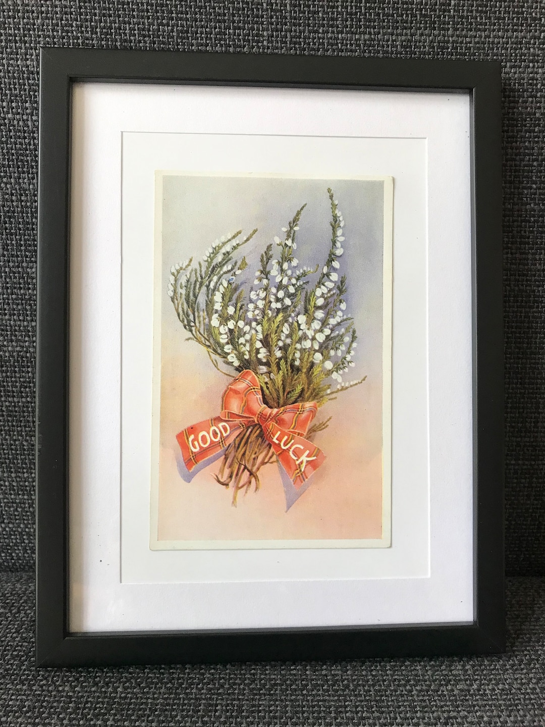 2 Scottish Good Luck Antique Postcards Framed 8a - Etsy