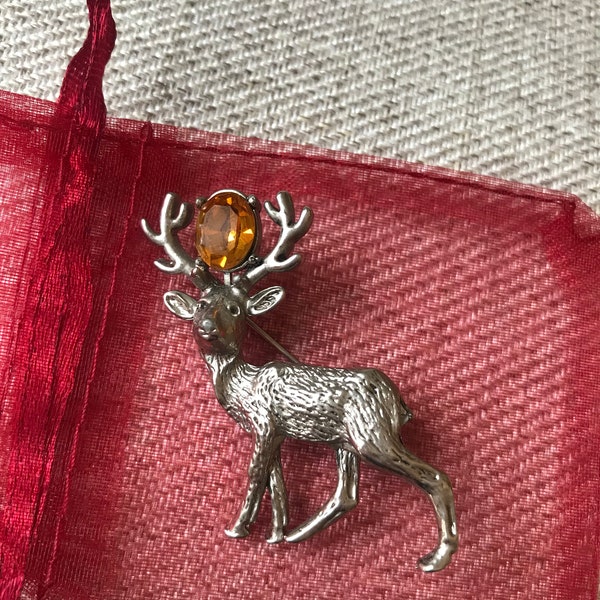 Stag Brooch - Etsy