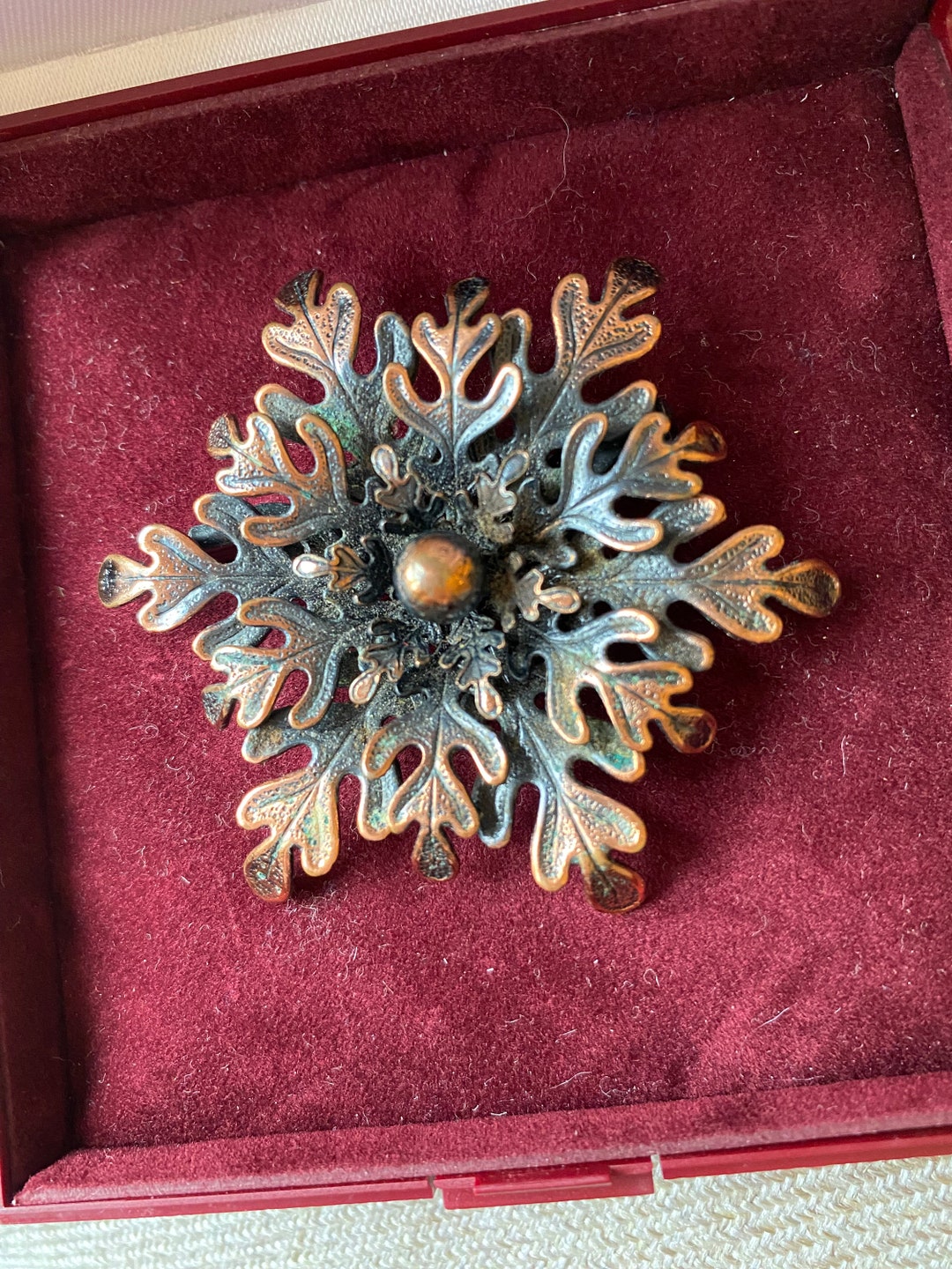 Vintage Copper Brooch - Etsy