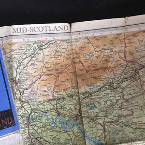 Scotland Wall Map Vintage mp2 - Etsy