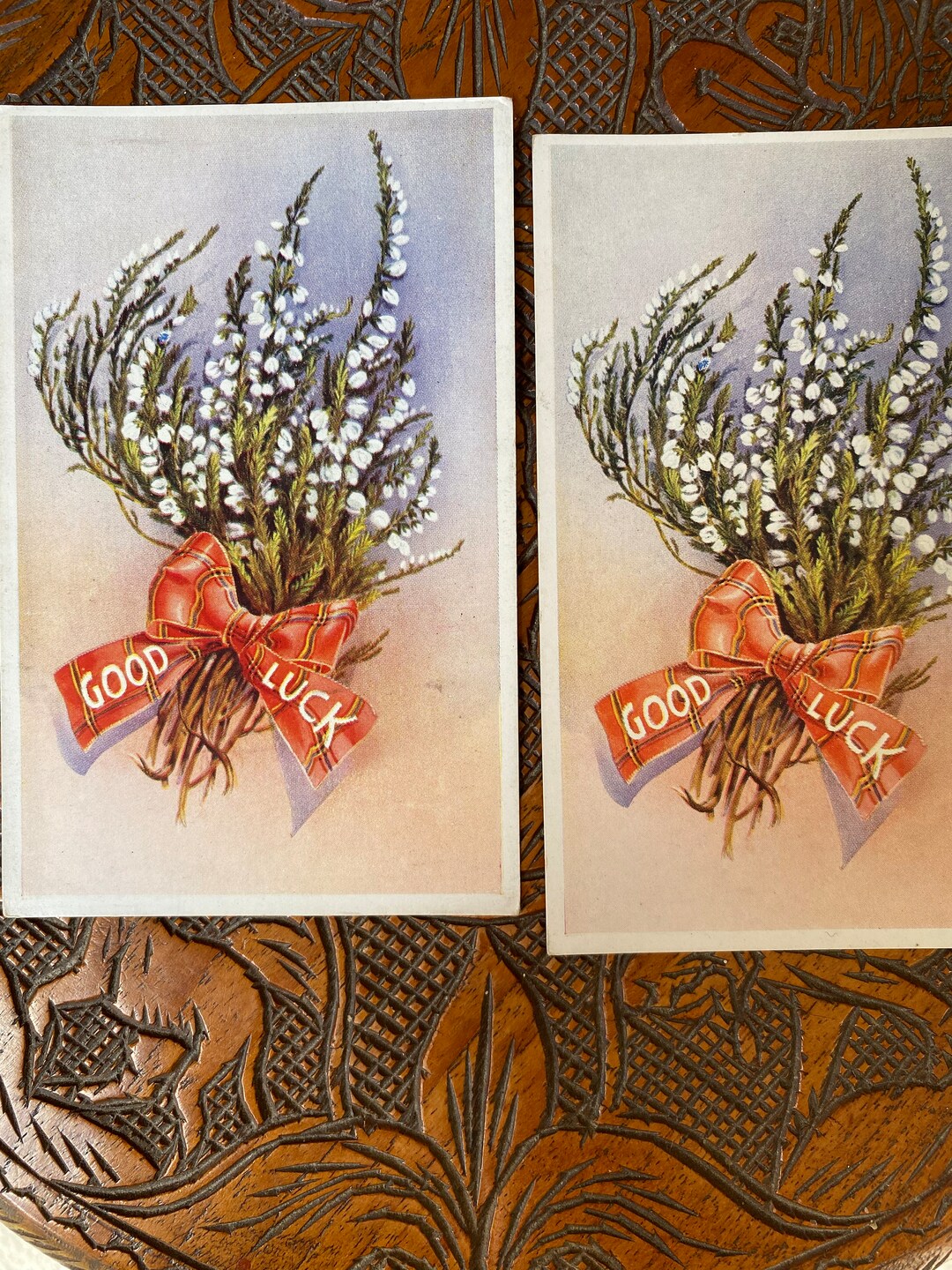 2 Scottish Antique Good Luck Postcards - Etsy