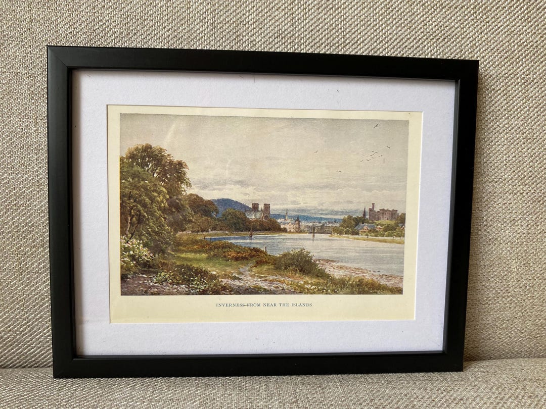 Inverness Scottish Highlands Picture Framed Vintage - Etsy