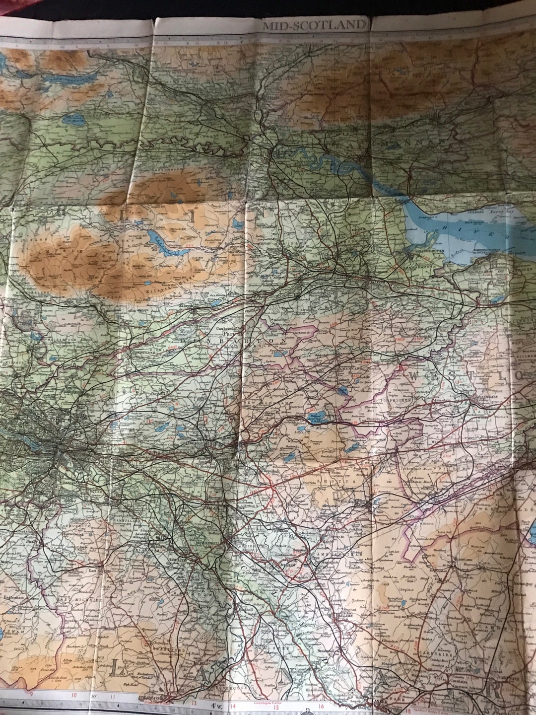 Scotland Wall Map Vintage mp2 - Etsy