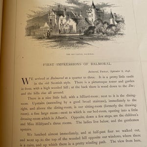 Balmoral Castle Antique Ext Rare Large Antique Book Scottish - Etsy