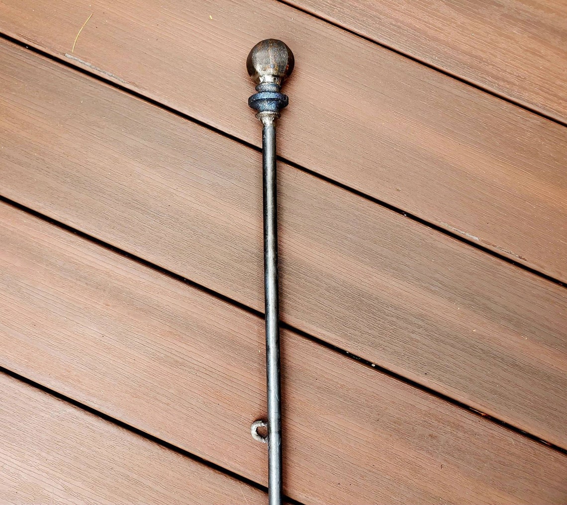 Set of 3 - 40" Ball Garden Stakes With Tie Loop - Garden Stakes - Plant ...