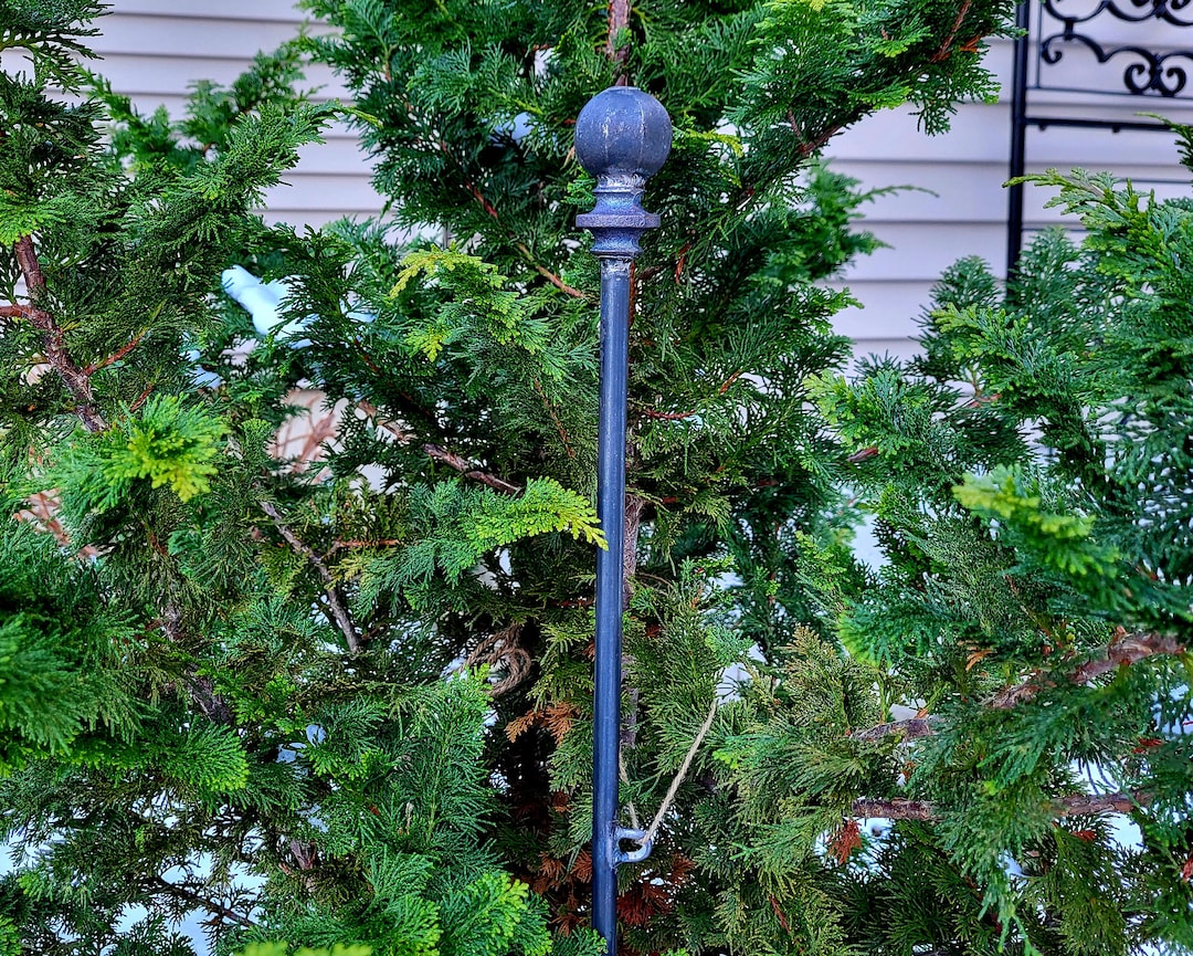 Set of 3 - 40" Ball Garden Stakes With Tie Loop - Garden Stakes - Plant ...