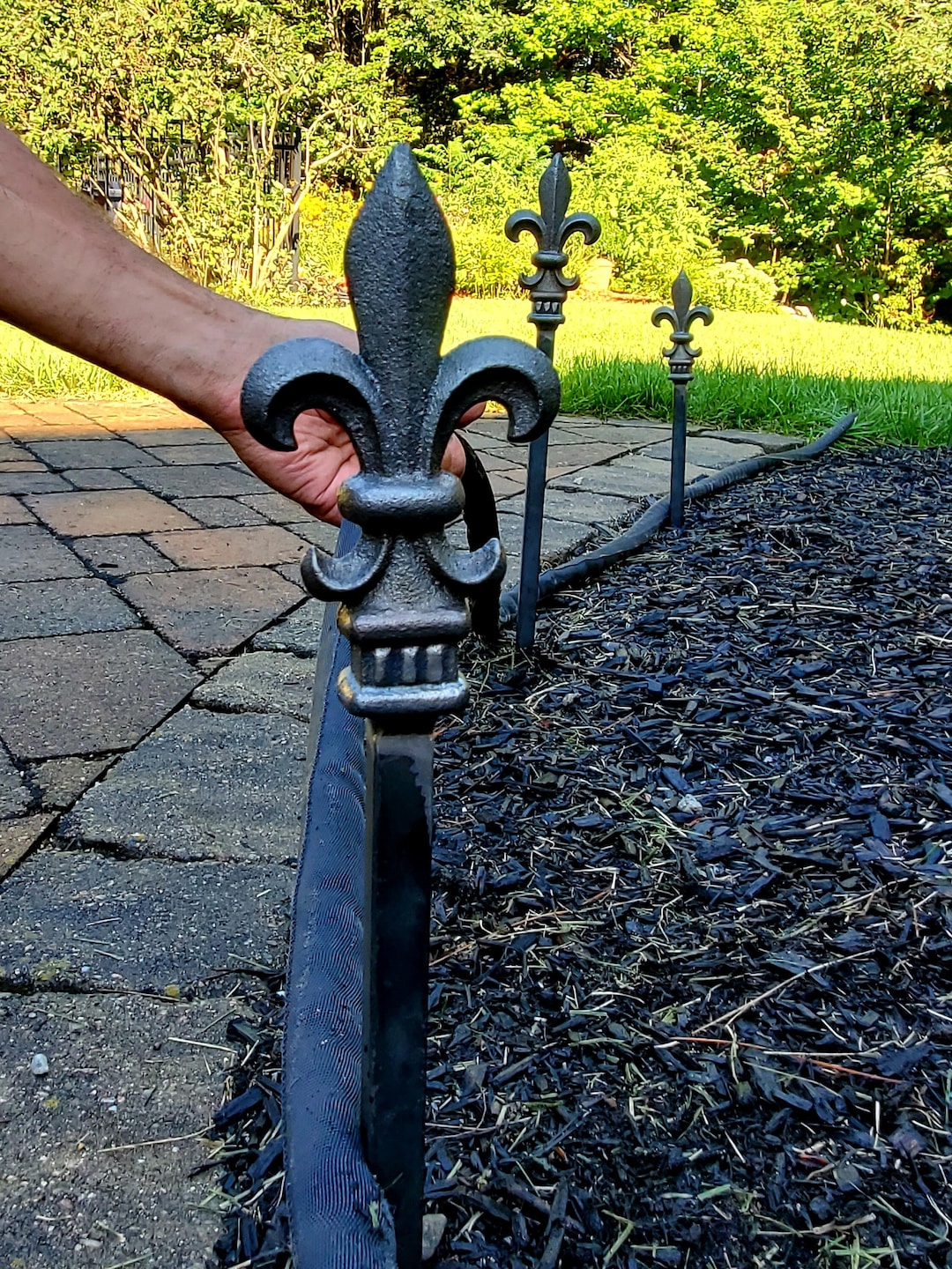 Set of Hose Guides - 17" Solid Stakes - FLEUR DE LIS - Etsy