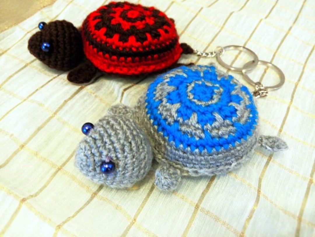 Turtle Amigurumi Keychain/funny Crochet Keychain/turtle Placeholder ...