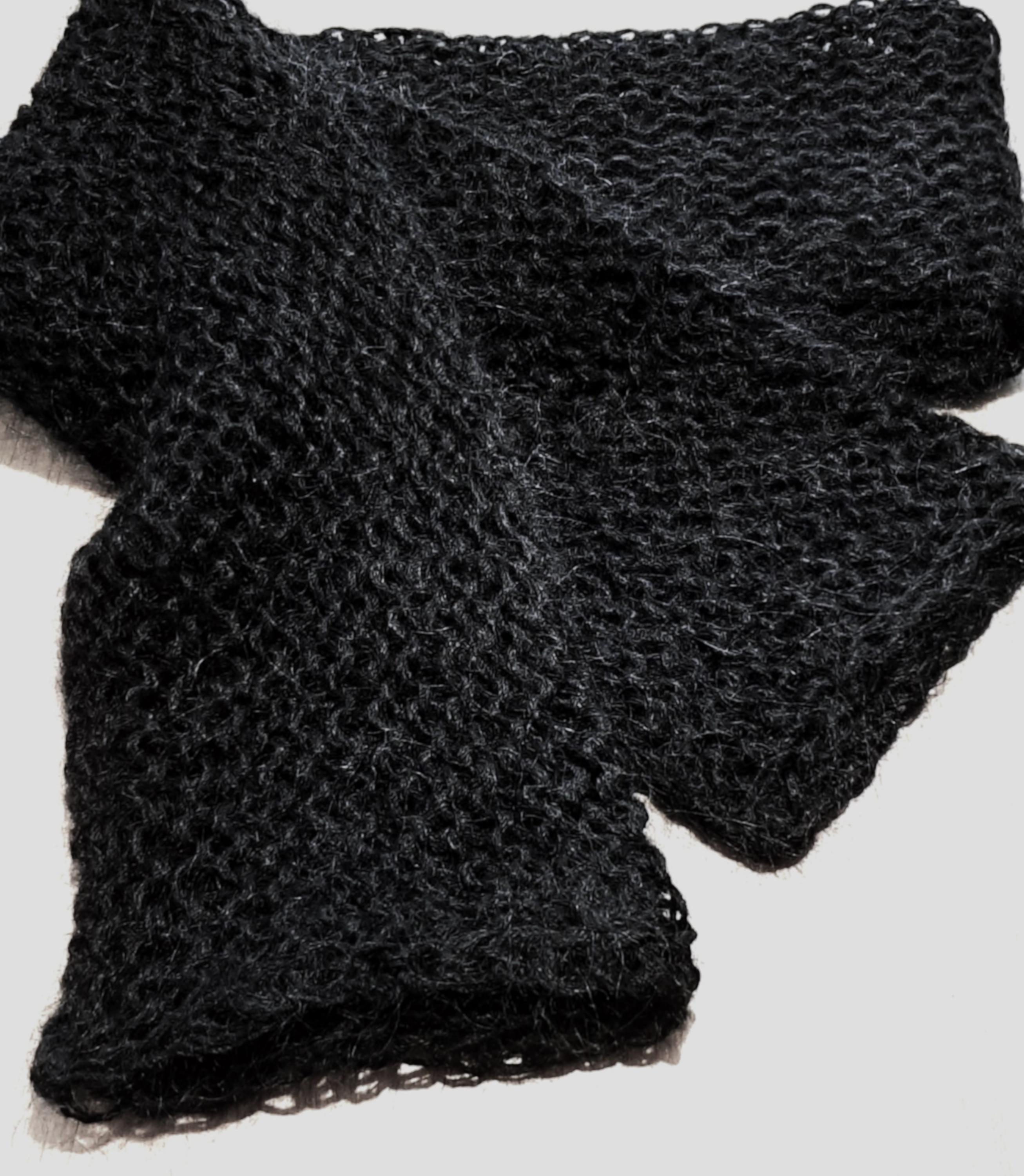 Mohair Tubular Shoulder Warmer/versatile Raw Wrapping Fluffy Shrug/soft ...