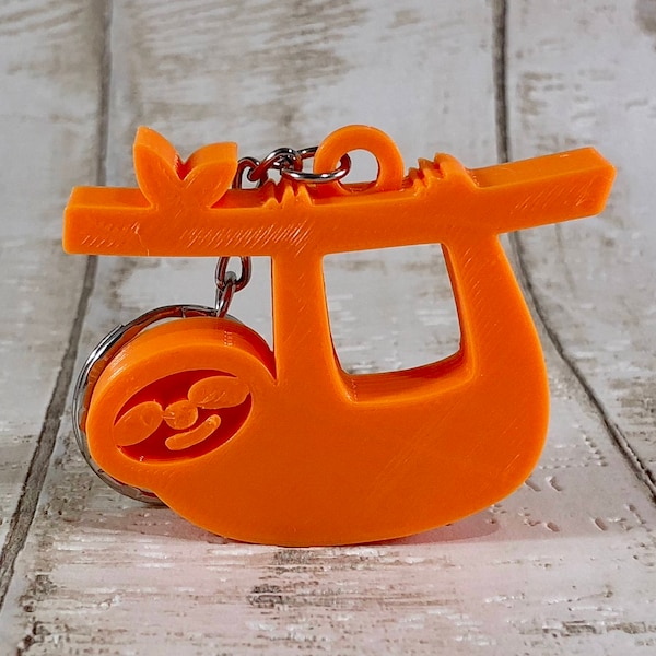 3d Printed Sloth Keychain - Etsy