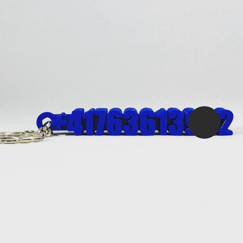 Number Tag Keyring Keychain 3D Printed Children Phone - Etsy