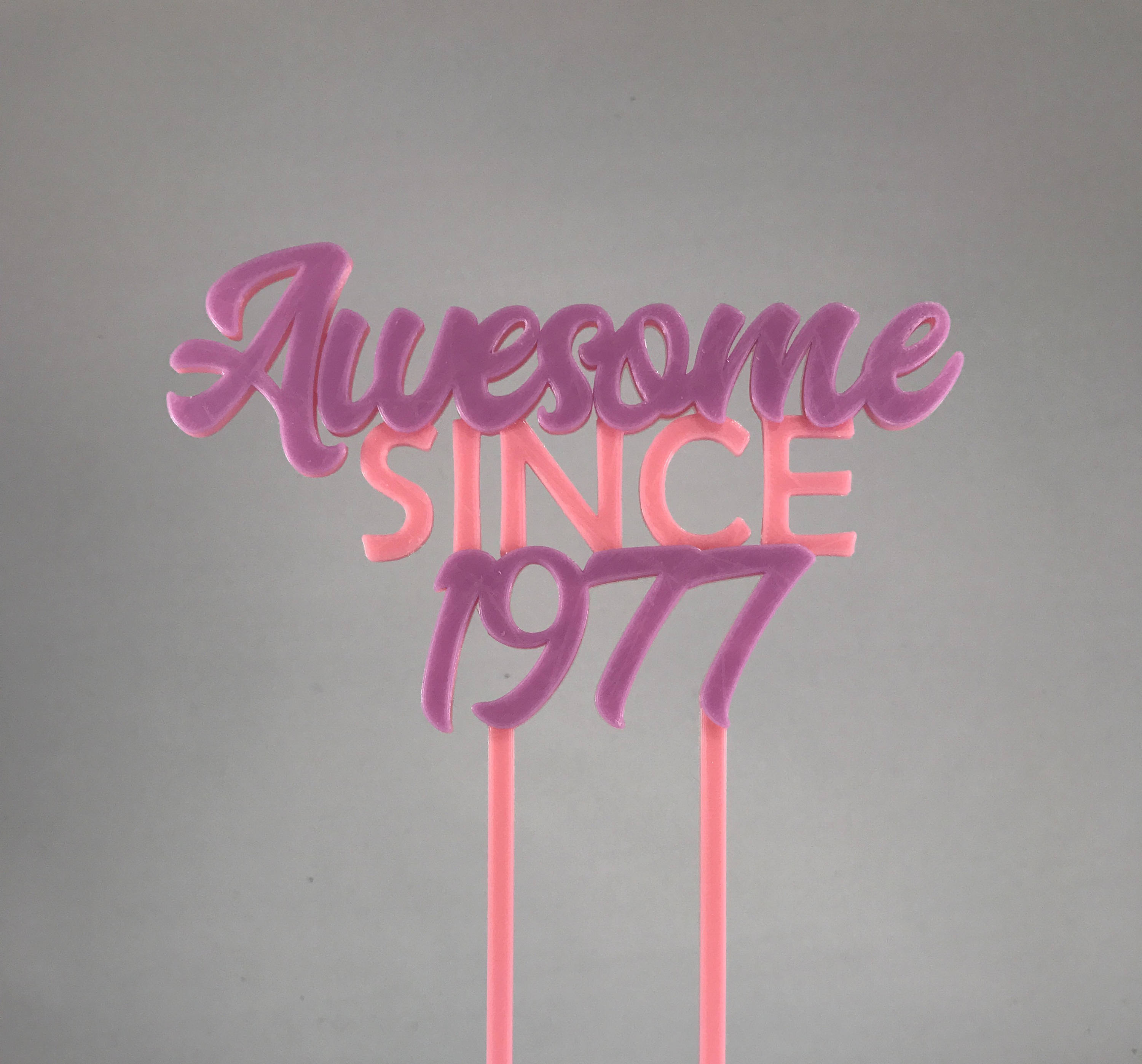 Awesome Since 1977 Birthday Cake Topper - Etsy