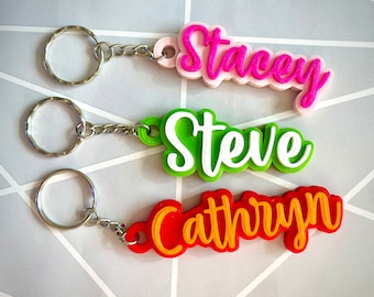 Keychain/keyring 3D Printed Personalised Gifts for | Etsy