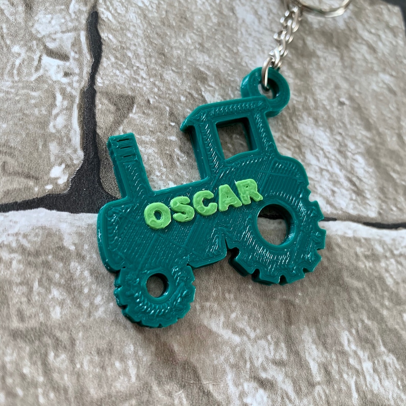 Tractor Keychain/keyring 3D Printed Personalised - Etsy