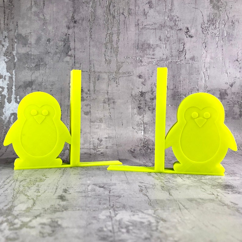 3D Printed Penguin Bookends: Nursery Decor, Children's Bedroom - Etsy