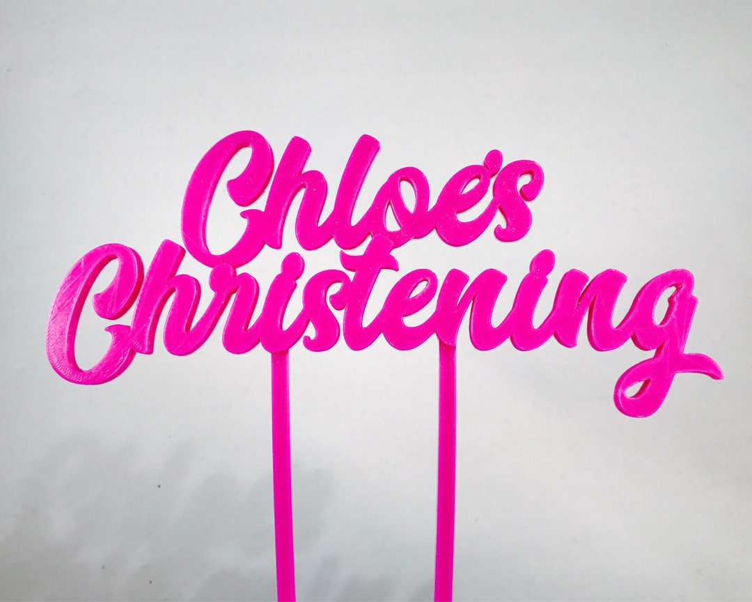 Christening Cake Topper - Baby - Party Decorations - Etsy