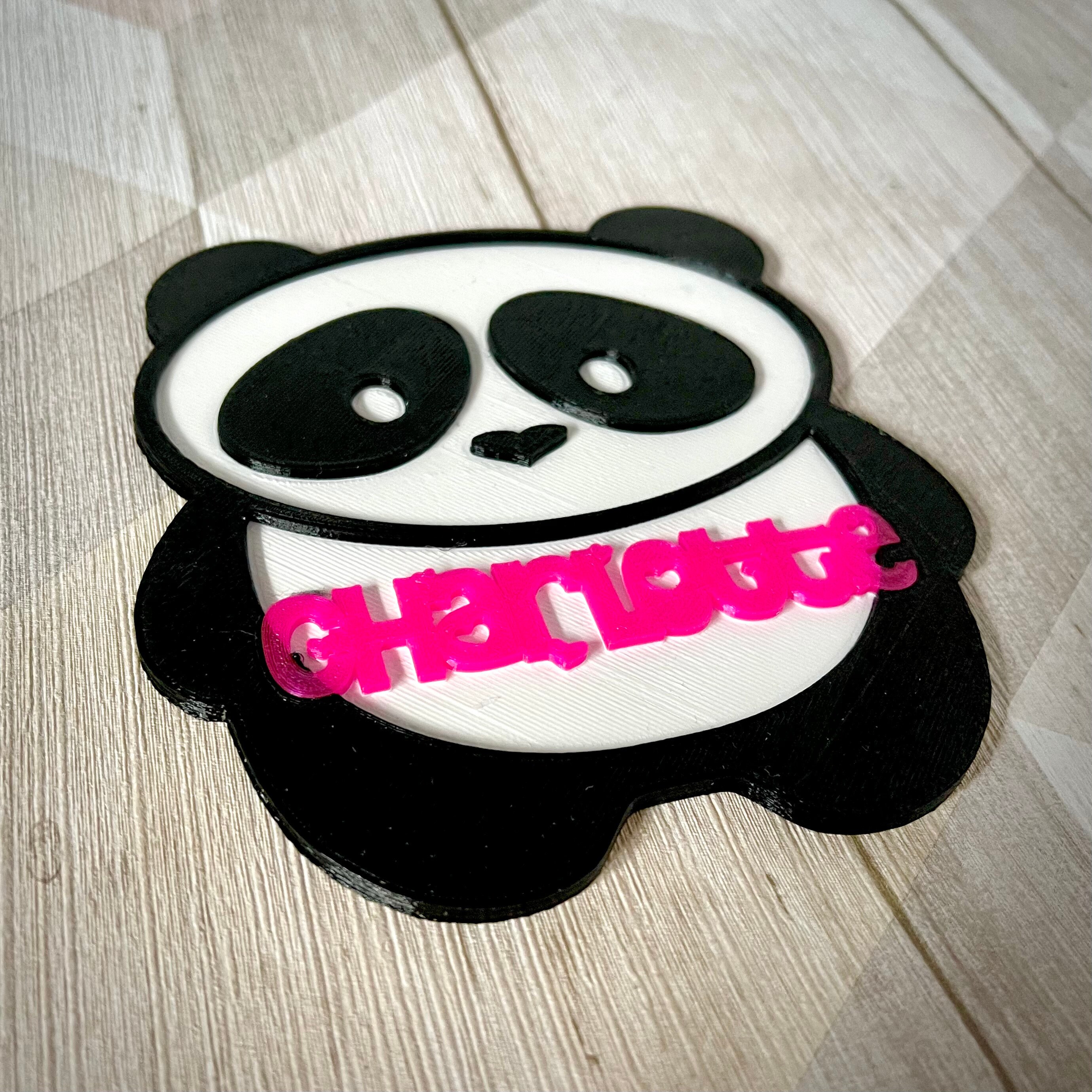 Panda Door Plaque Personalised Door Sign Name Sign | Etsy