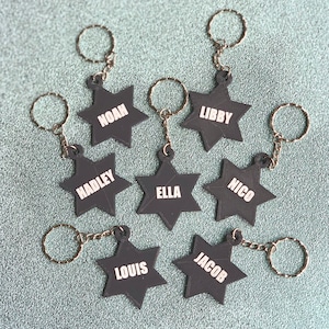 Star Keychain/keyring - 3D Printed - Personalised - Personalized ...