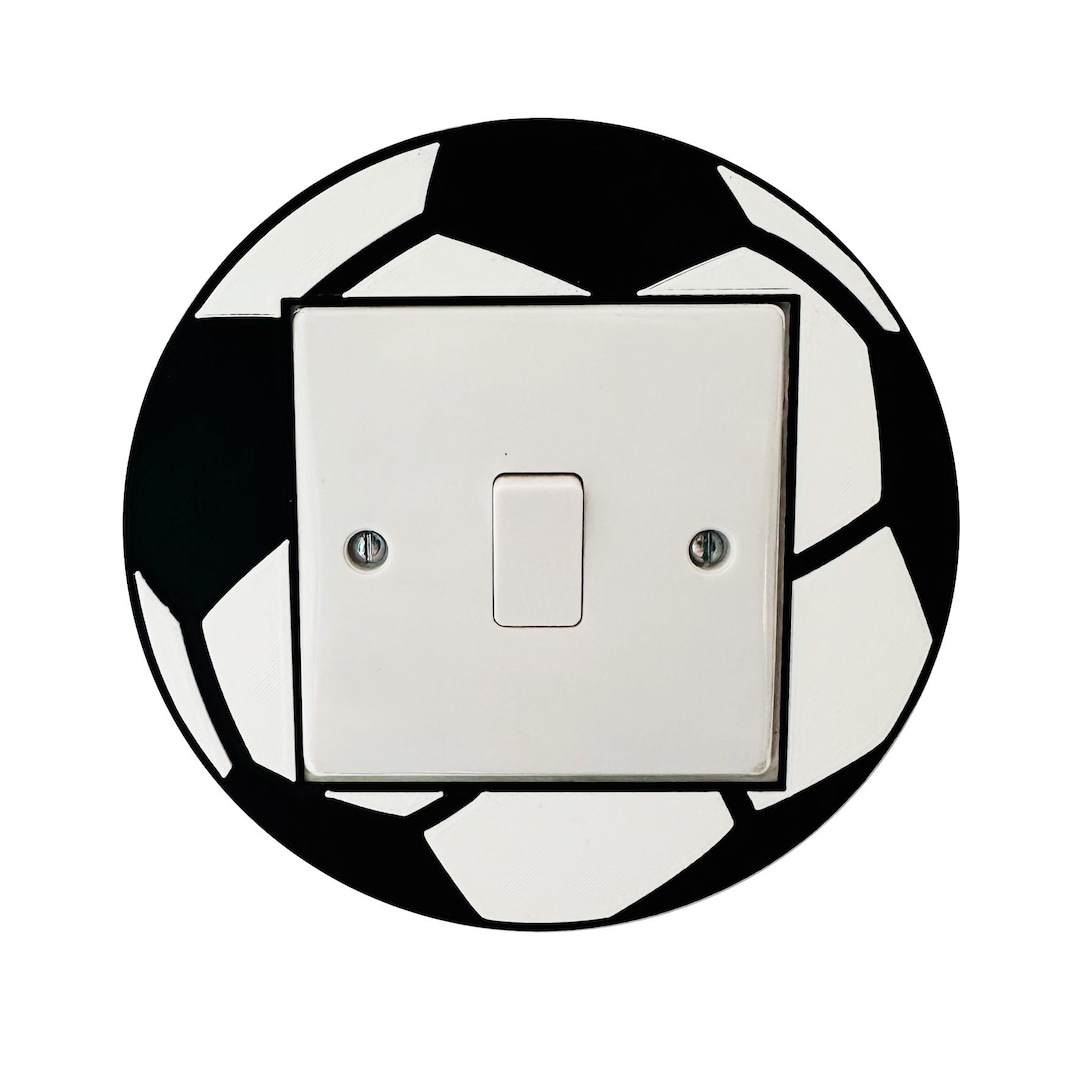 Football Light Switch Surround Cover - 3D Printed - Bedroom Decor ...