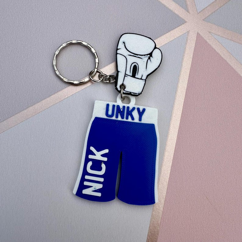 Personalised Boxing Glove Keychain: 3D Printed Sports Charm - Etsy