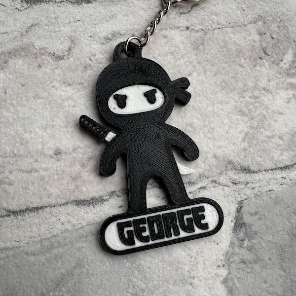 Ninja Keychain - Etsy