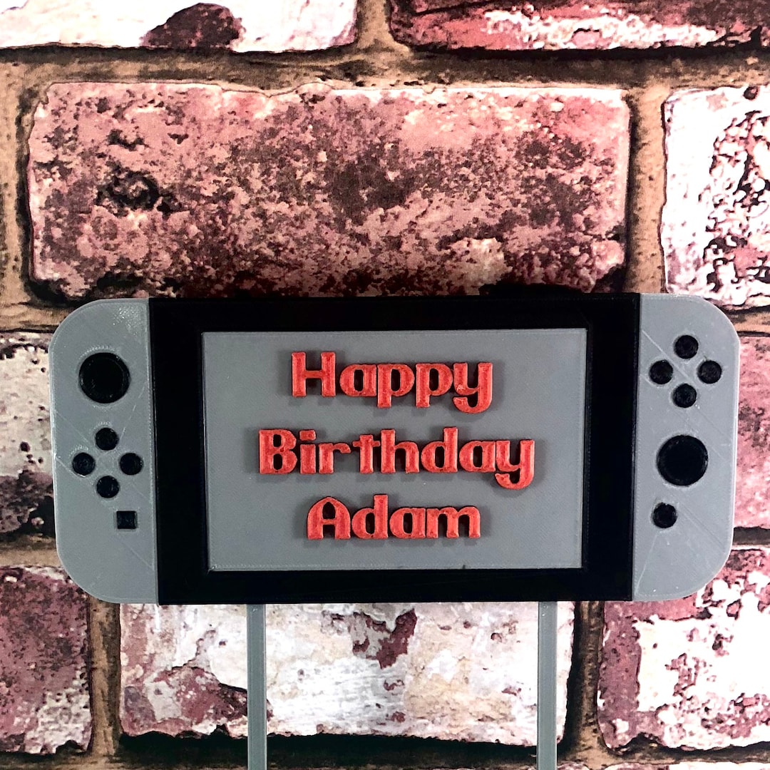 Gaming - Gamer - Handheld Video Game Controller - Birthday Cake Topper ...