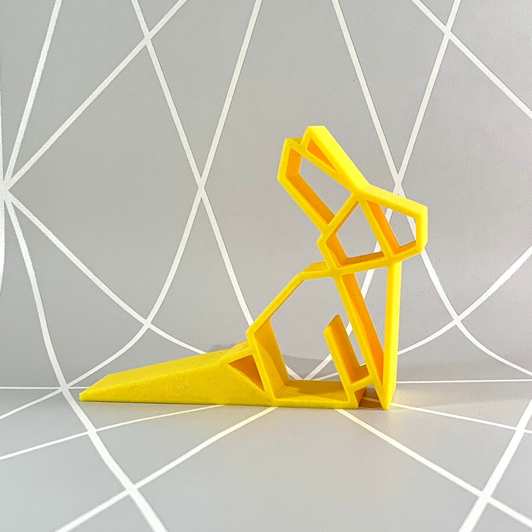 Rabbit Doorstop - 3D Printed - Bunny - Home Decor - Geometric ...
